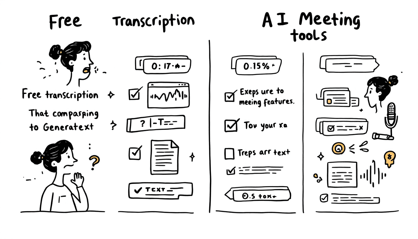 Best Free Transcription Services 2025 - AI Meeting Tools Comparison
